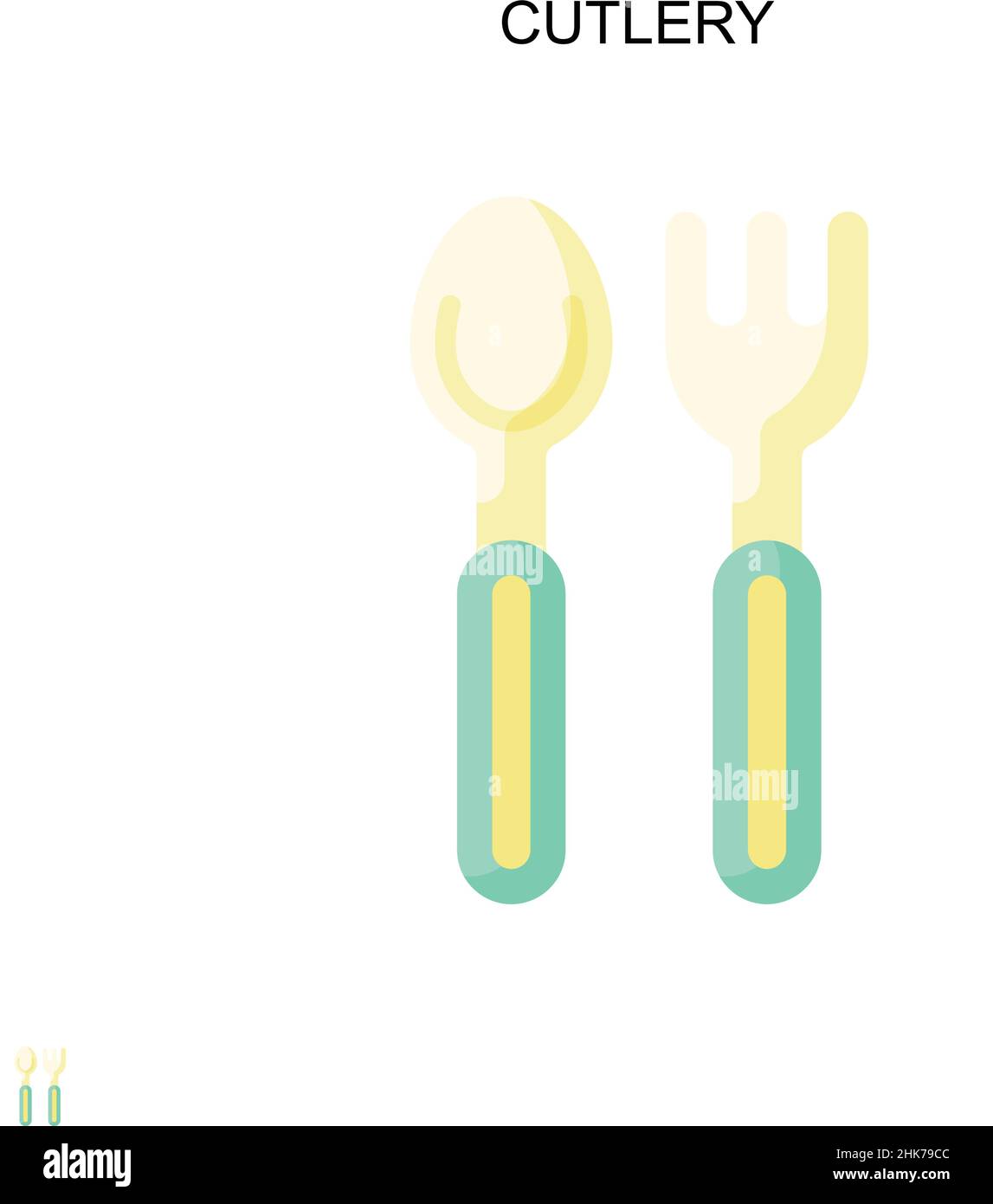 Cutlery Simple vector icon. Illustration symbol design template for web ...