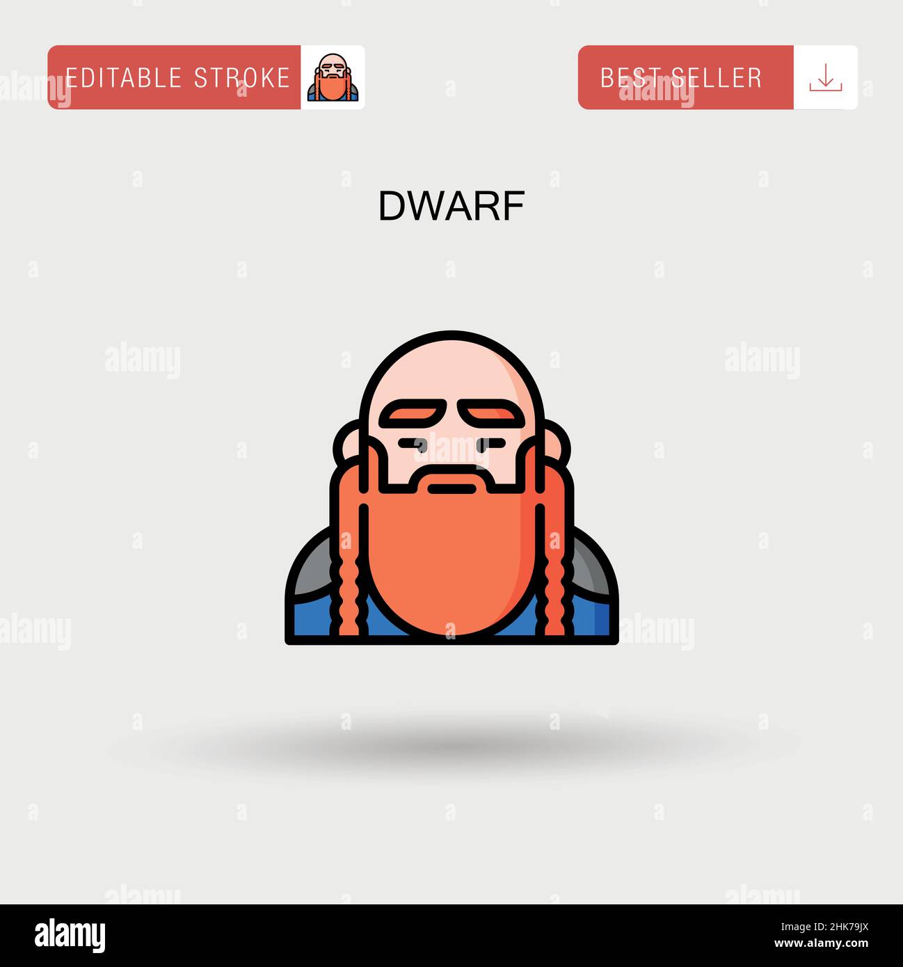 Dwarf Simple vector icon Stock Vector Image & Art - Alamy