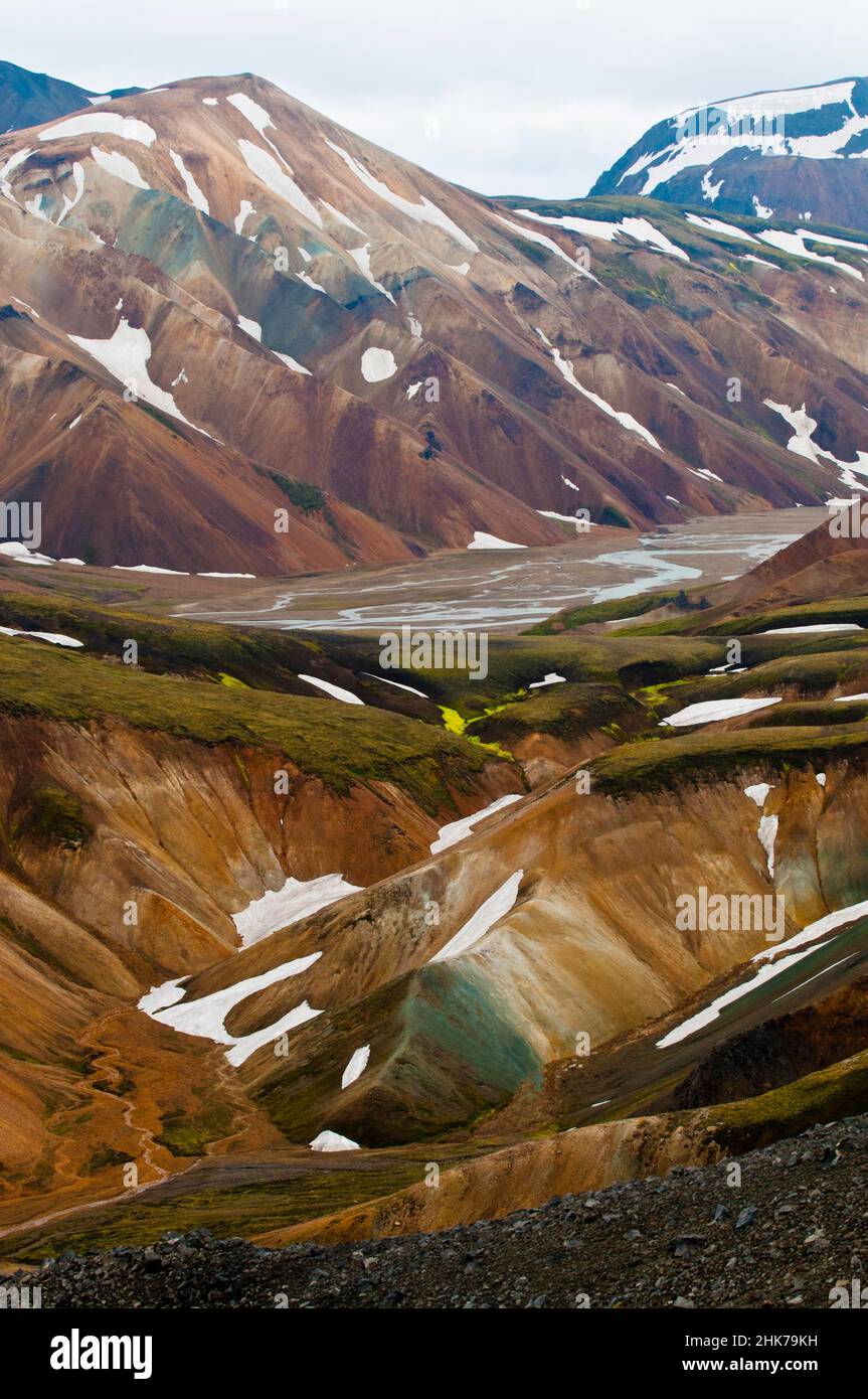 Coloured Rhyolite Mountains of Landmannalaugar, Suourland, South ...