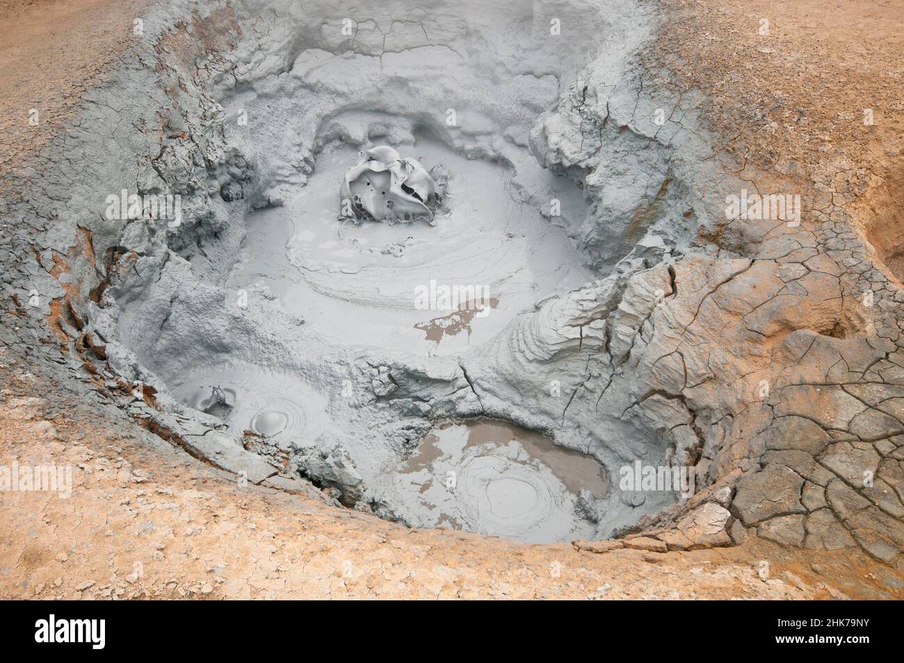 Bubbling mud spring in the Hveraroend geothermal area, also Hverir or ...