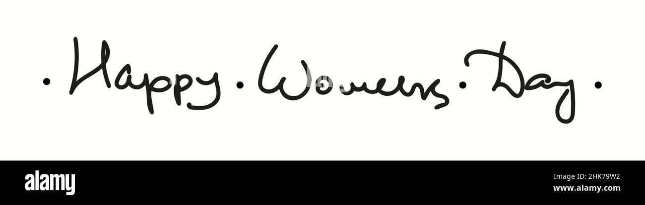 Lettering for Happy Womens Day. Congratulatory lettering Happy Womens ...