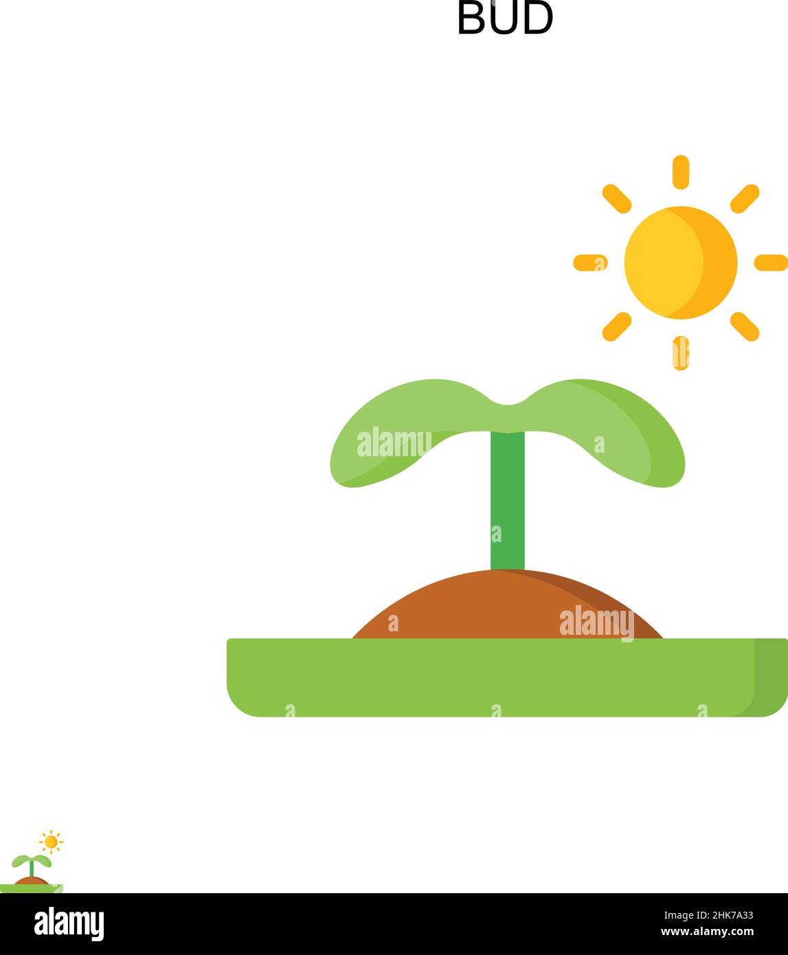 Bud Simple vector icon. Illustration symbol design template for web ...