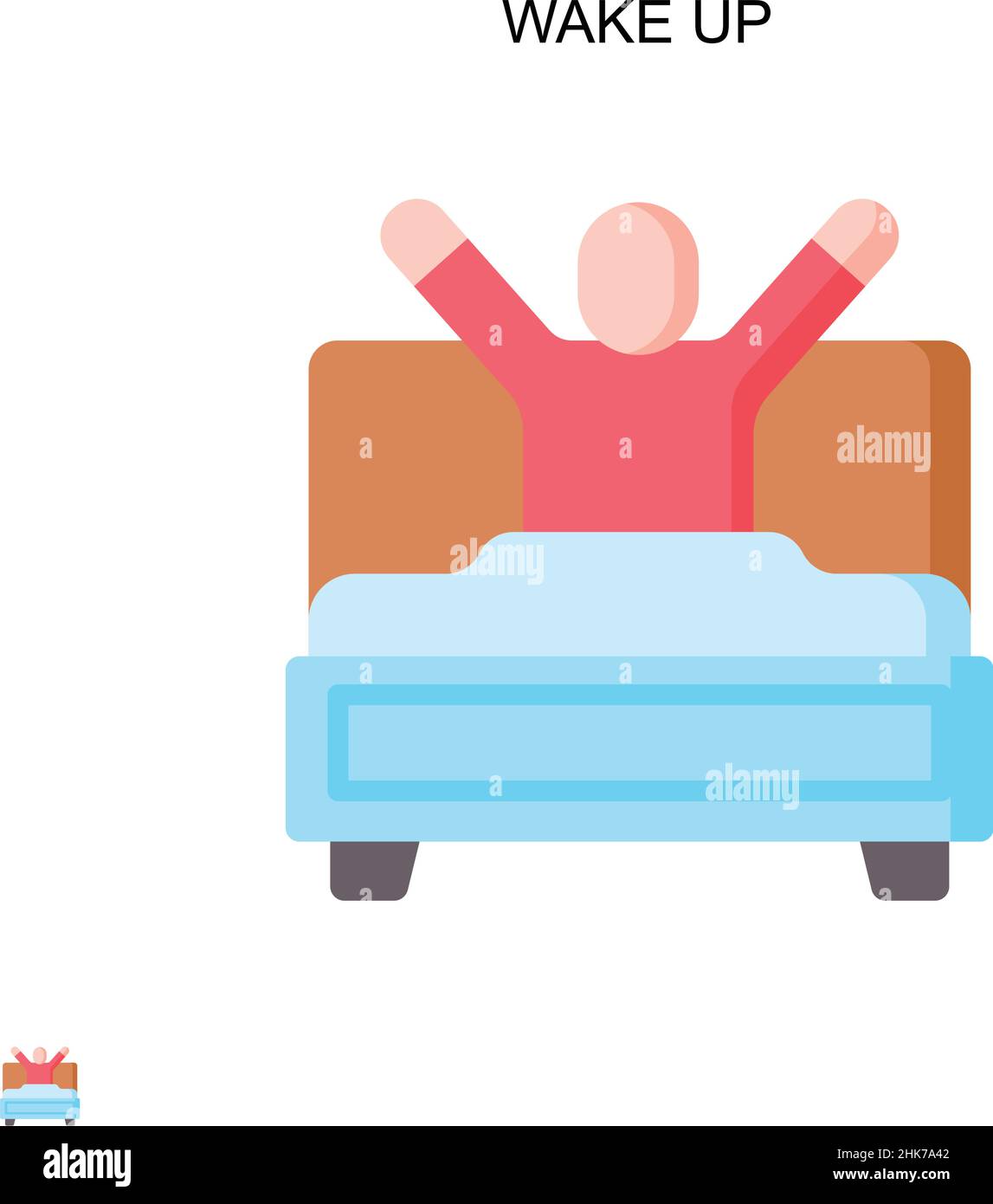 Wake up Simple vector icon. Illustration symbol design template for web ...