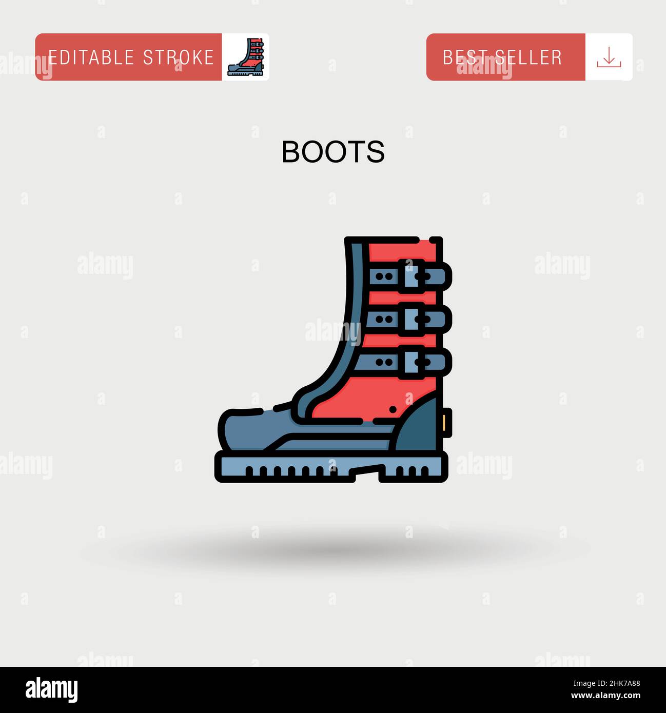 Red boots icon hi-res stock photography and images - Alamy