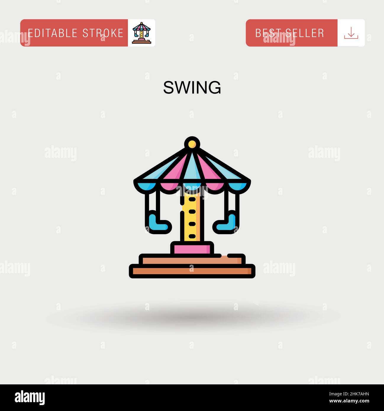 Swing woman spring Stock Vector Images - Alamy