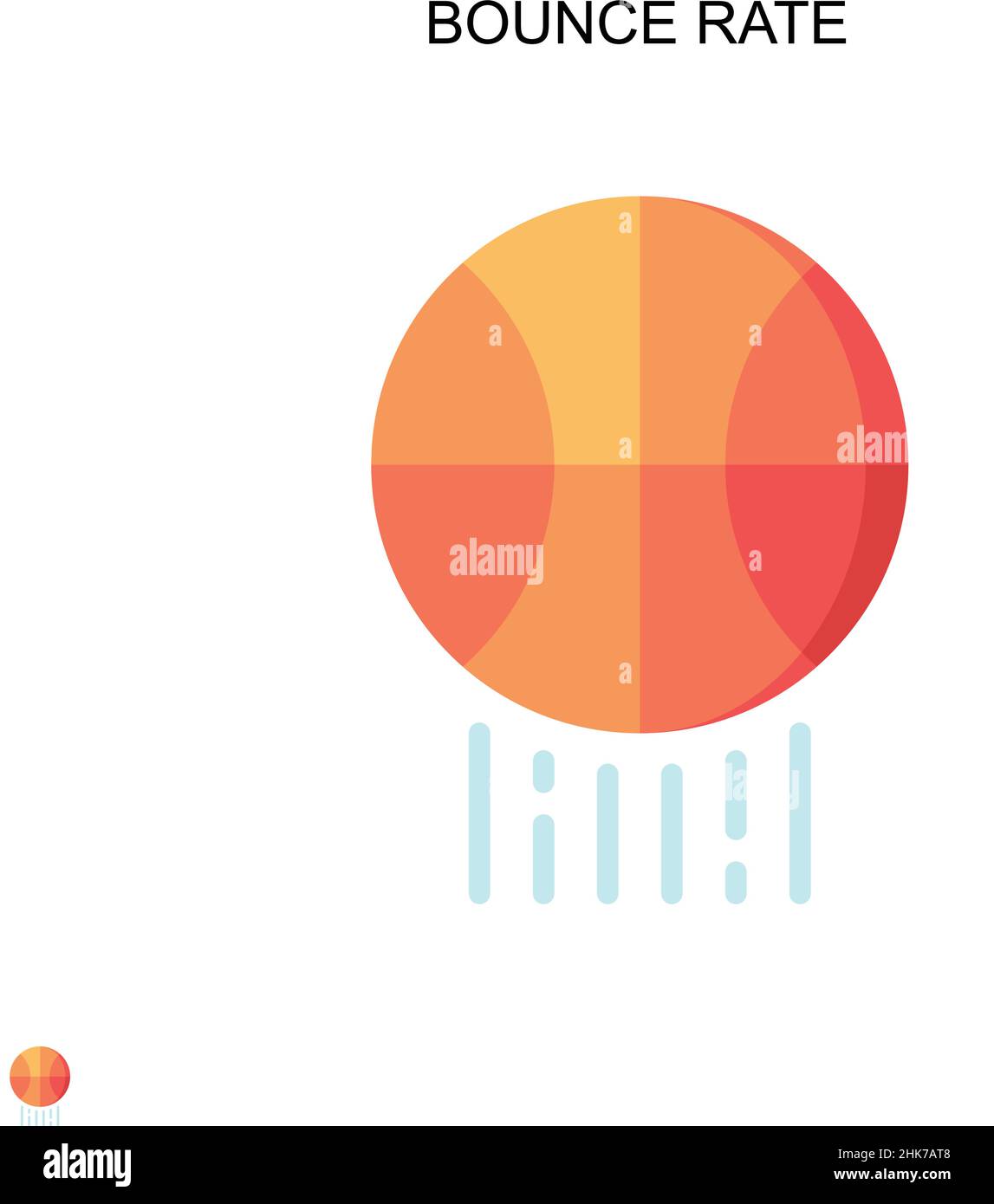 Bounce rate Simple vector icon. Illustration symbol design template for ...