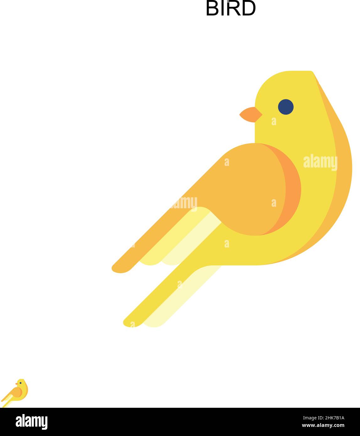 Bird Simple vector icon. Illustration symbol design template for web ...