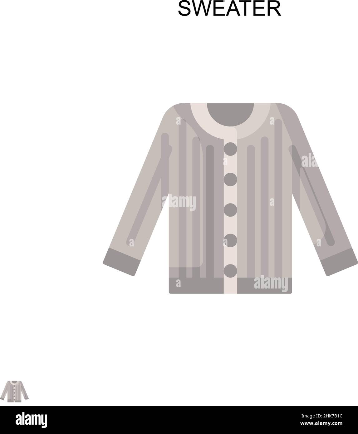 Sweater Simple vector icon. Illustration symbol design template for web ...