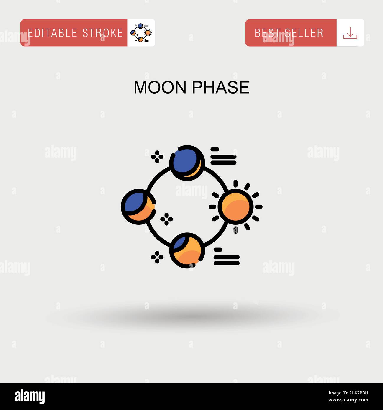 Moon phase Simple vector icon Stock Vector Image & Art - Alamy