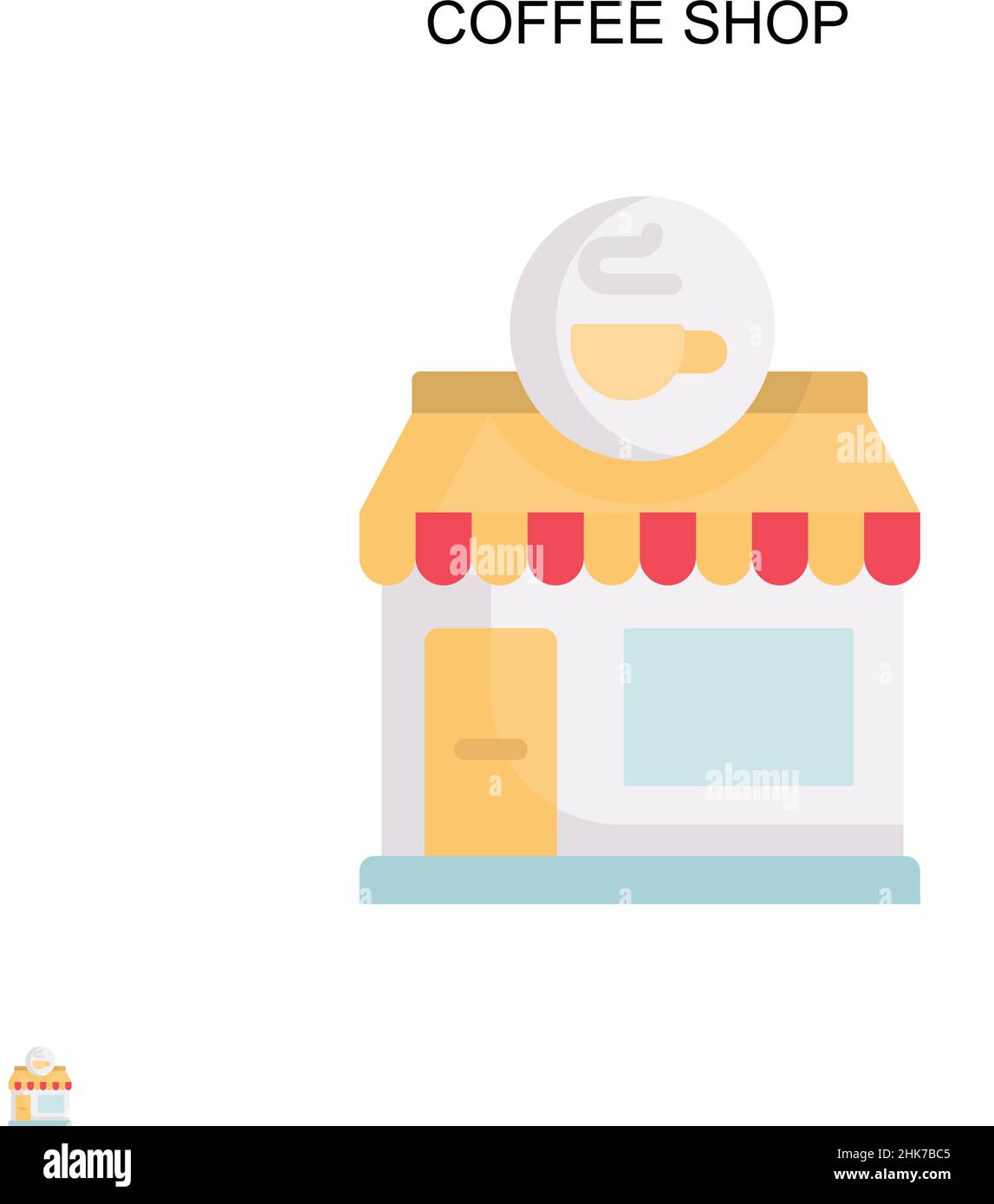 Coffee shop Simple vector icon. Illustration symbol design template for ...