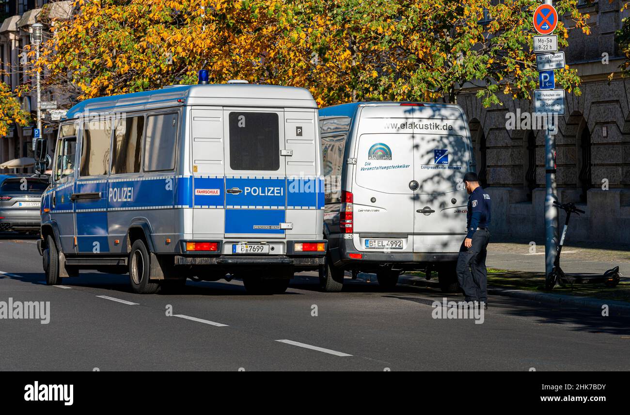 Emergency vehicles of the Berlin police, Berlin, Germany Stock Photo ...