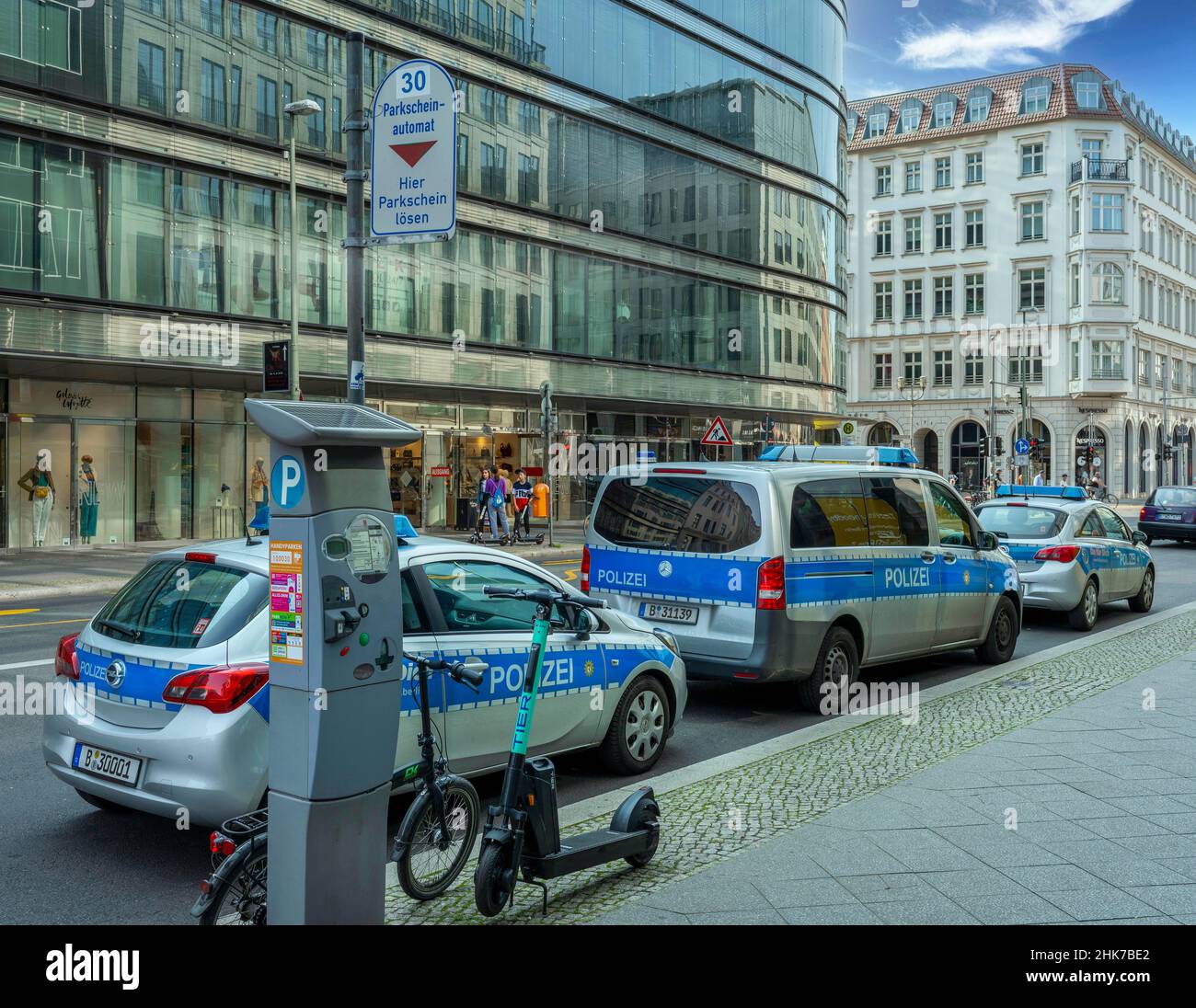 Emergency vehicles of the Berlin police, Berlin, Germany Stock Photo ...