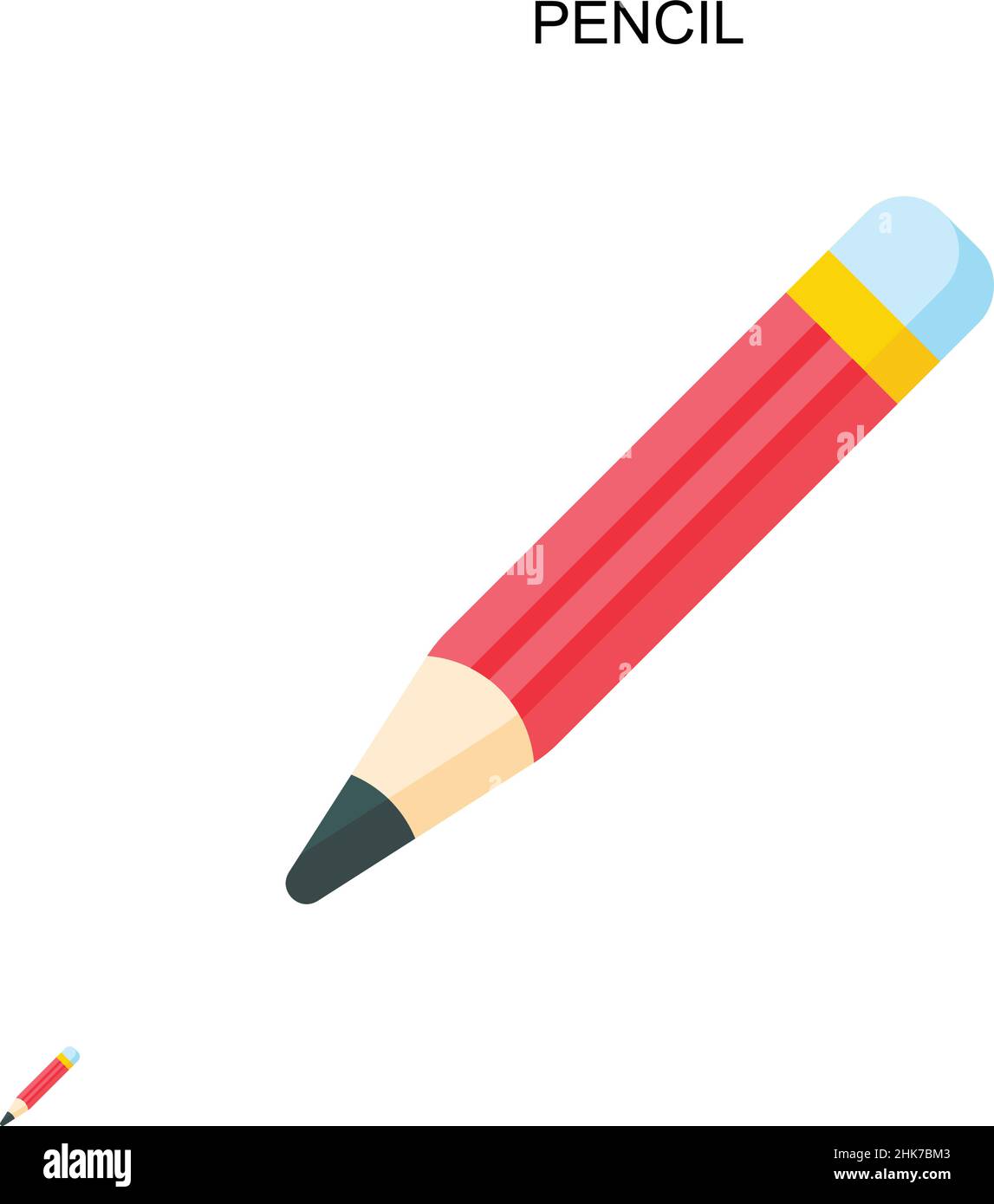 Pencil Simple vector icon. Illustration symbol design template for web ...