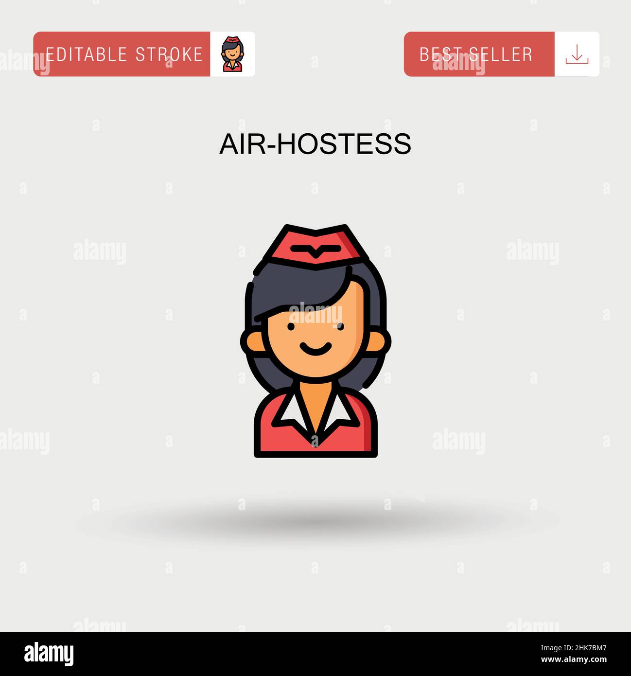 Airline hostess flight attendant cabin crew Stock Vector Images - Alamy
