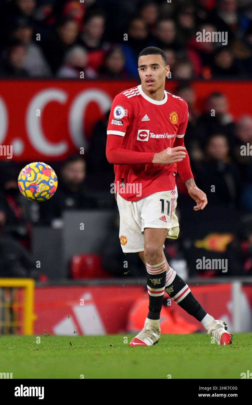Manchester United's Mason Greenwood during the Premier League match at ...