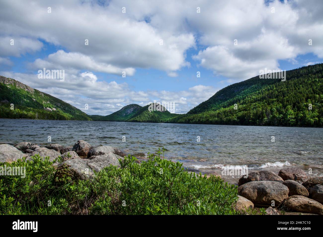 The Bubbles and Jordan pond, Acadia National Park, Maine, USA, ME, US ...