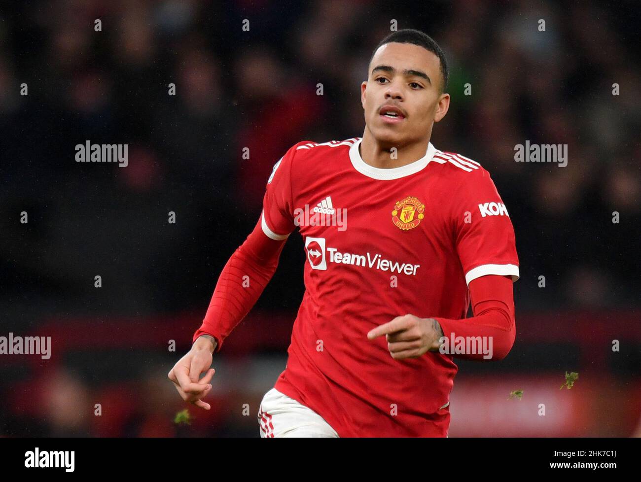 Manchester United's Mason Greenwood during the Premier League match at ...
