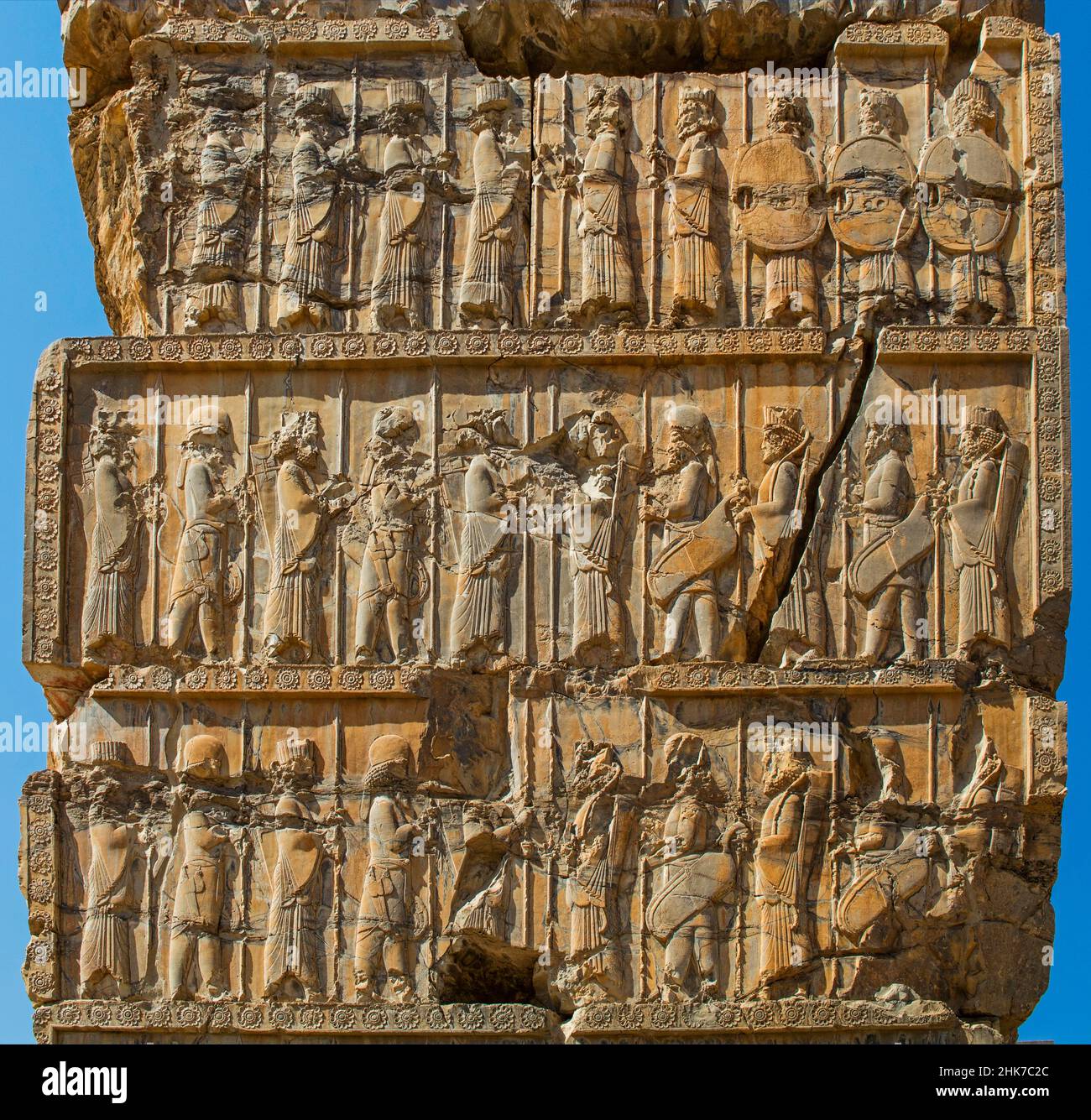 Gate relief in the Trohn Hall, Darius the I with audience scene ...