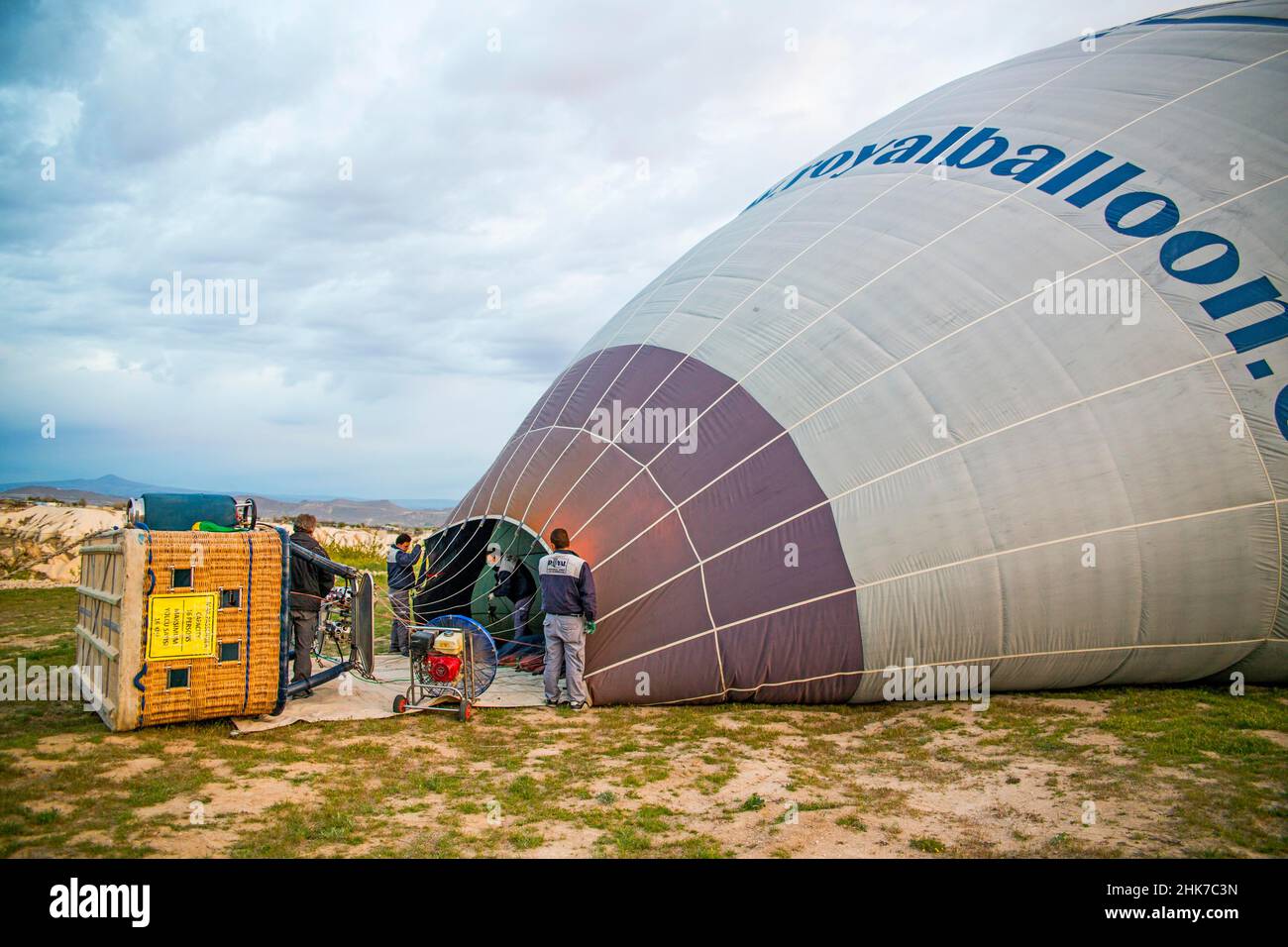 Balloon ride over fantastic tuff formations, Cappadocia, Turkey ...