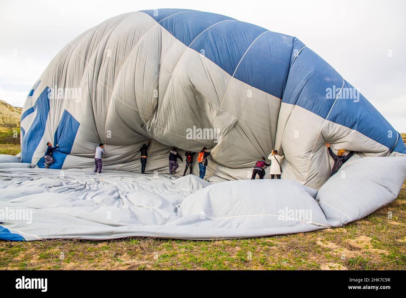 Balloon ride over fantastic tuff formations, Cappadocia, Turkey ...
