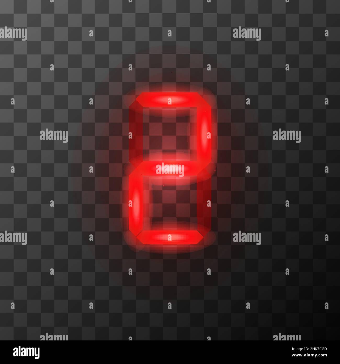 Bright led red vintage digital two number, retro tehnic 2 letter on ...