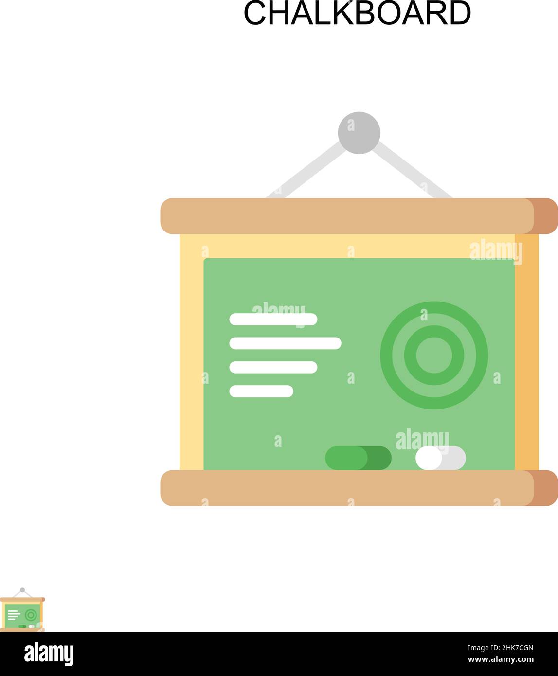 Chalkboard Simple vector icon. Illustration symbol design template for ...