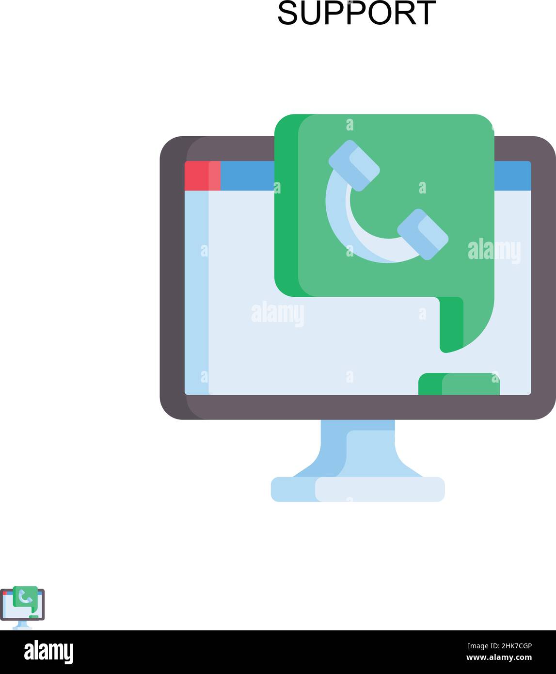 Support Simple vector icon. Illustration symbol design template for web ...