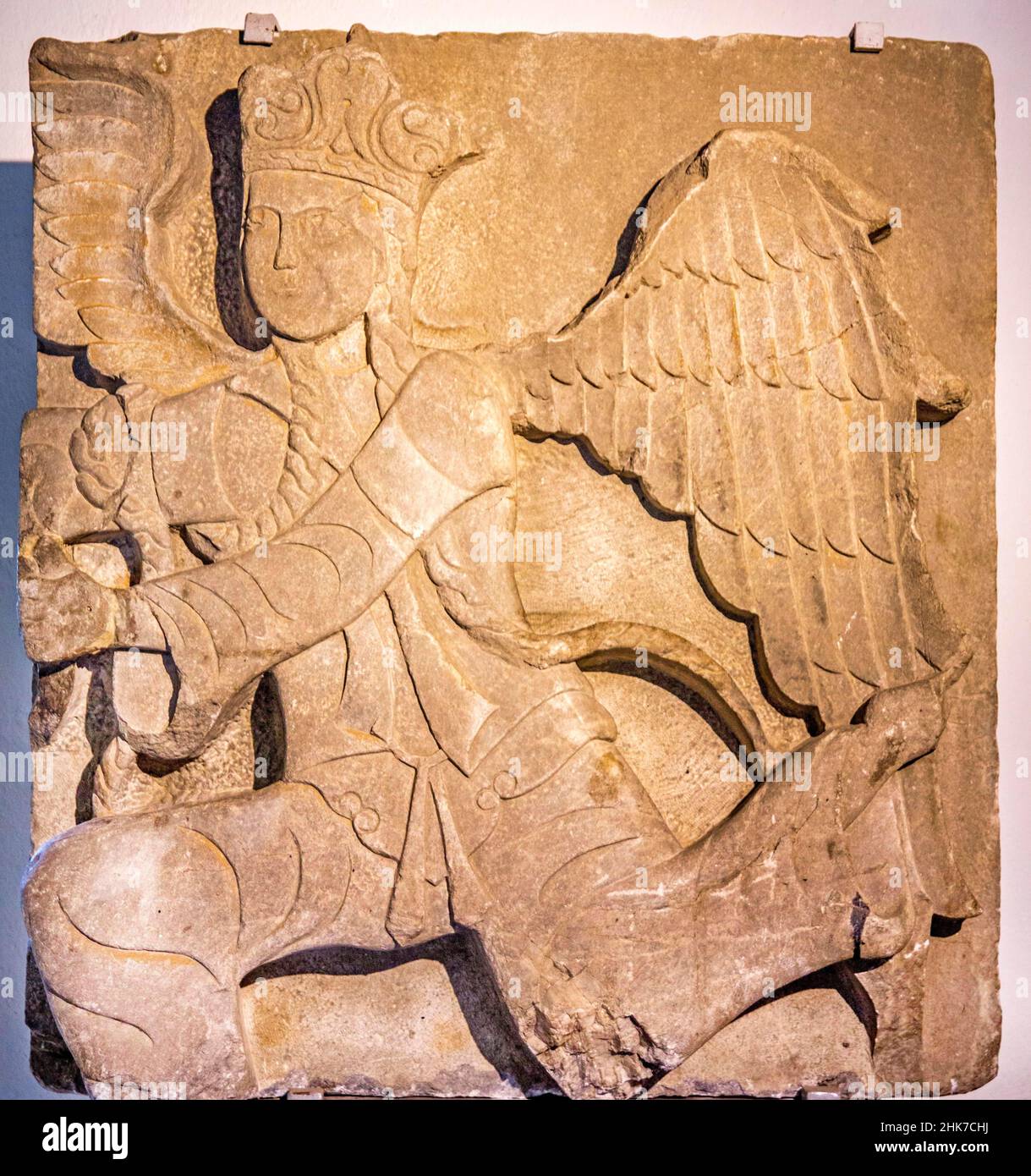 Angel with wings, Seljuk period, 13th century Ince Minare Medresesi ...