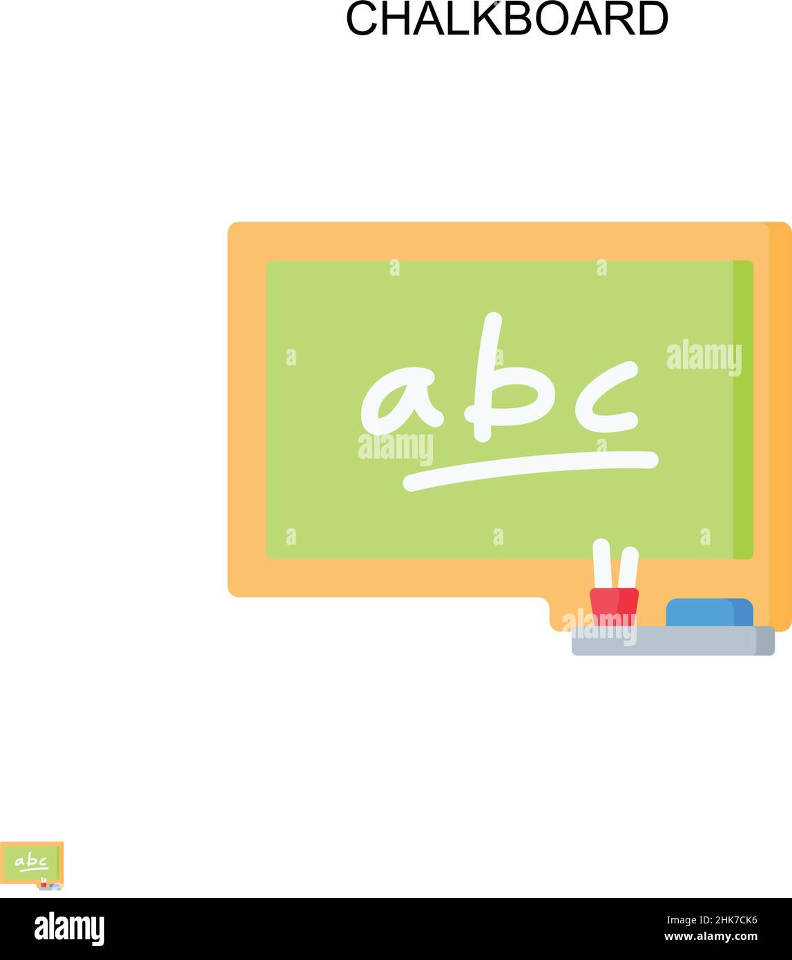 Chalkboard Simple vector icon. Illustration symbol design template for ...