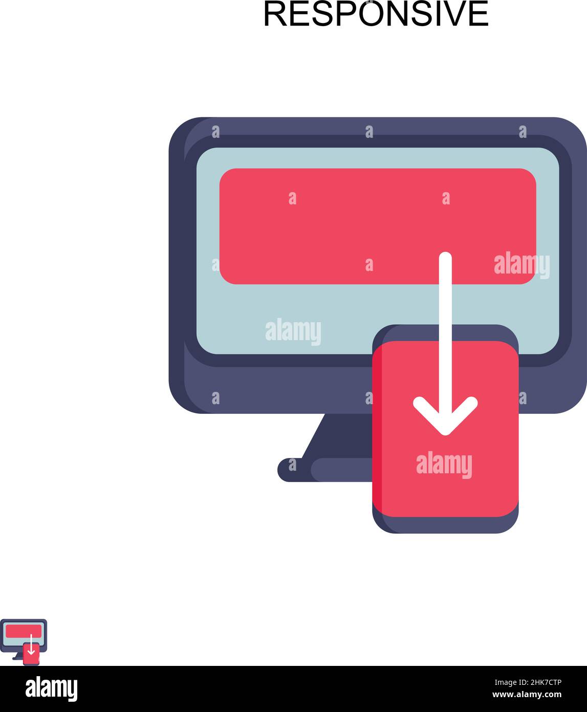 Responsive Simple vector icon. Illustration symbol design template for ... Responsive Simple vector icon. Illustration symbol design template for ...