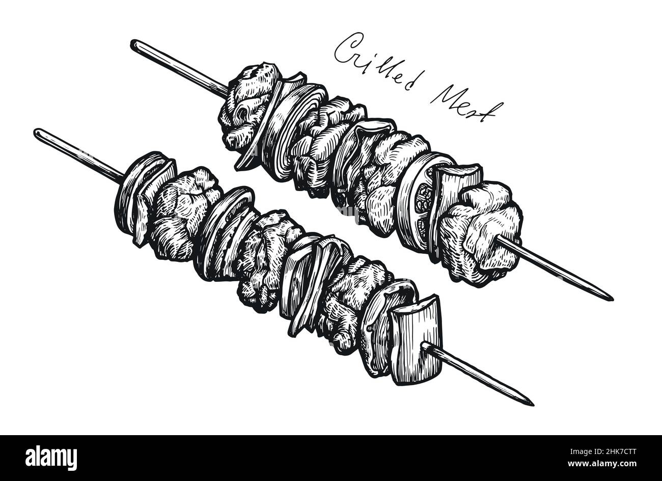 Bbq stick Stock Vector Images - Alamy