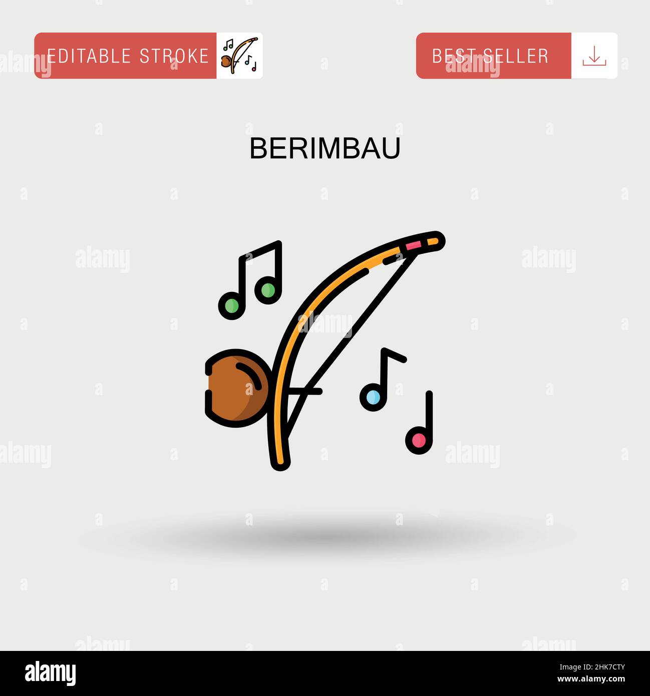 Berimbau Simple vector icon Stock Vector Image & Art - Alamy