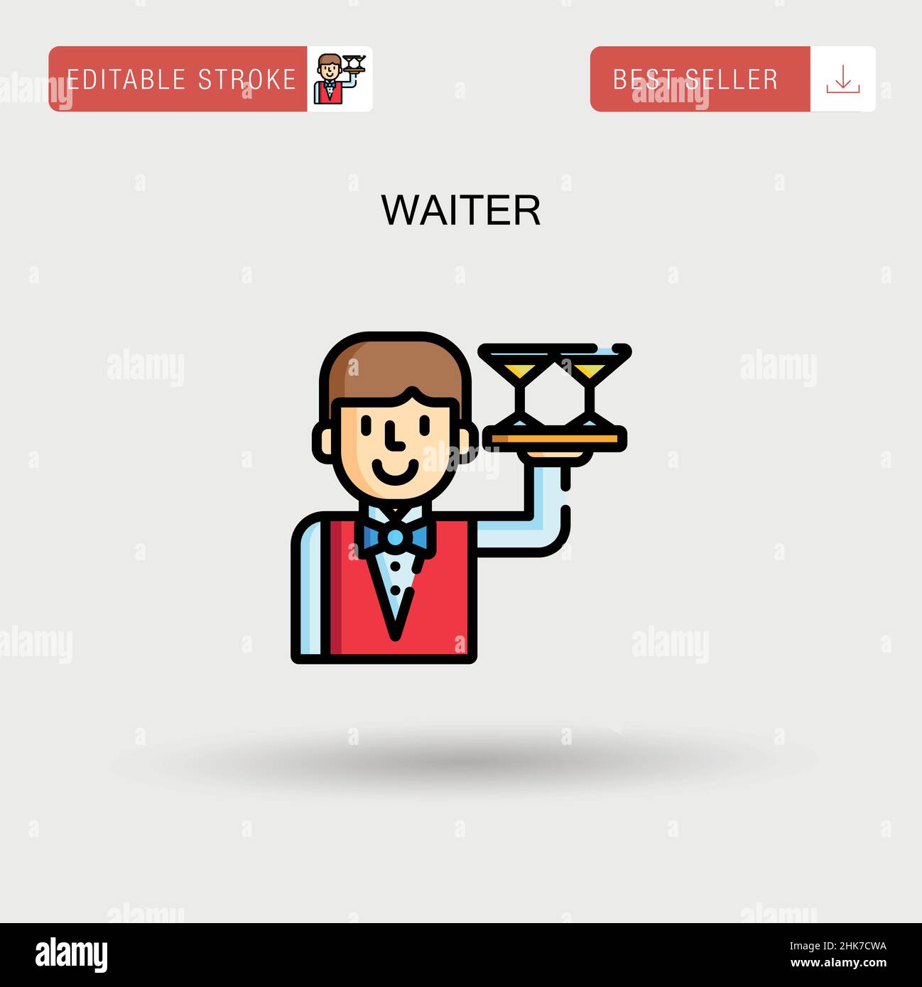 Waiter Simple vector icon Stock Vector Image & Art - Alamy
