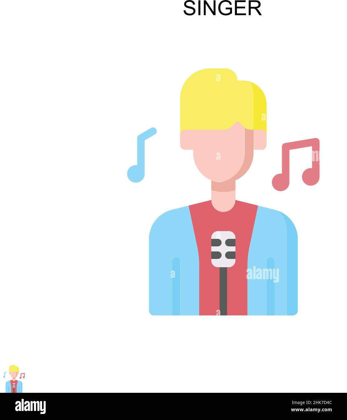 Singer Simple vector icon. Illustration symbol design template for web ...