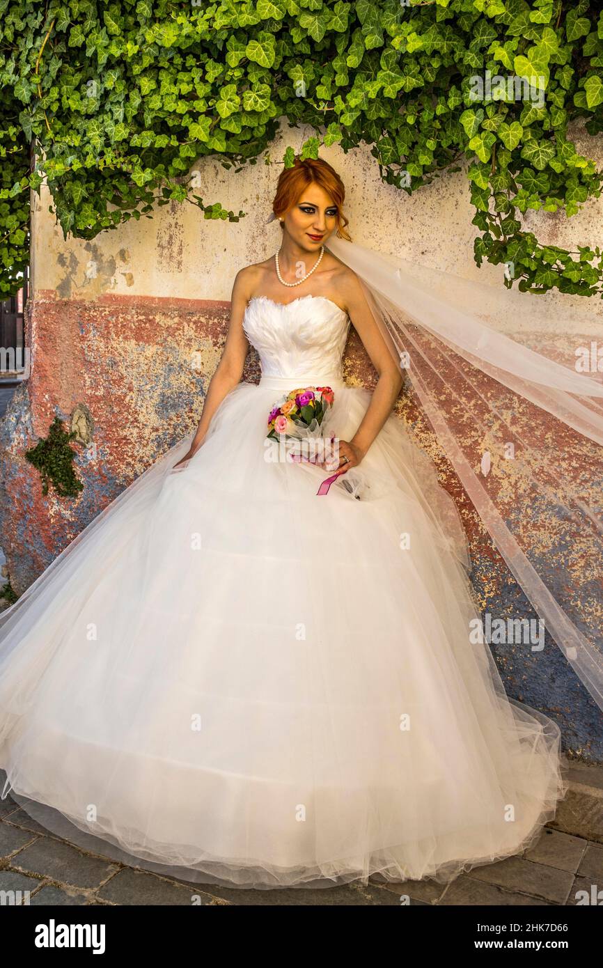 Bridal couple in the old town, Antalya, Pearl of the Turkish Riviera ...