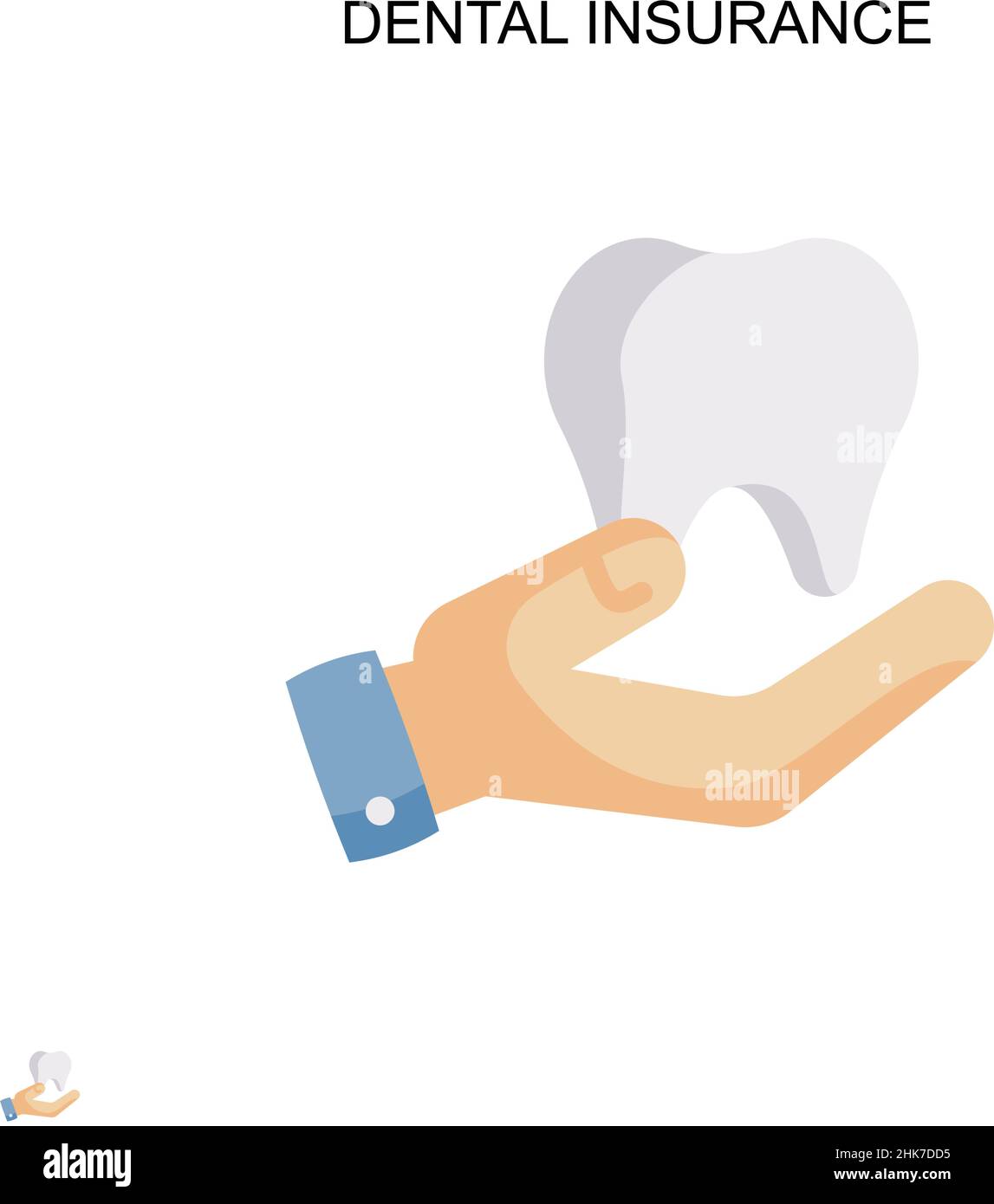 Dental insurance Simple vector icon. Illustration symbol design ...
