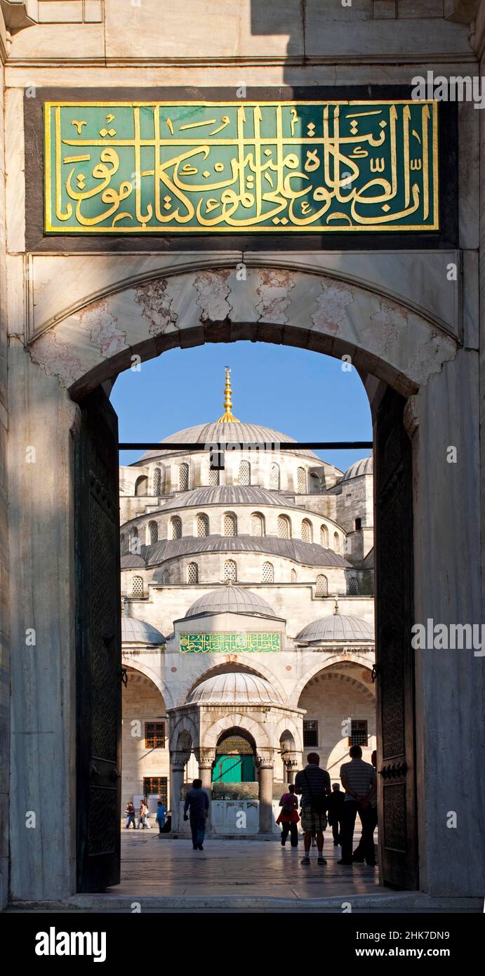 Blue Mosque, Portal to the Vorhol, Istanbul, Turkey Stock Photo - Alamy
