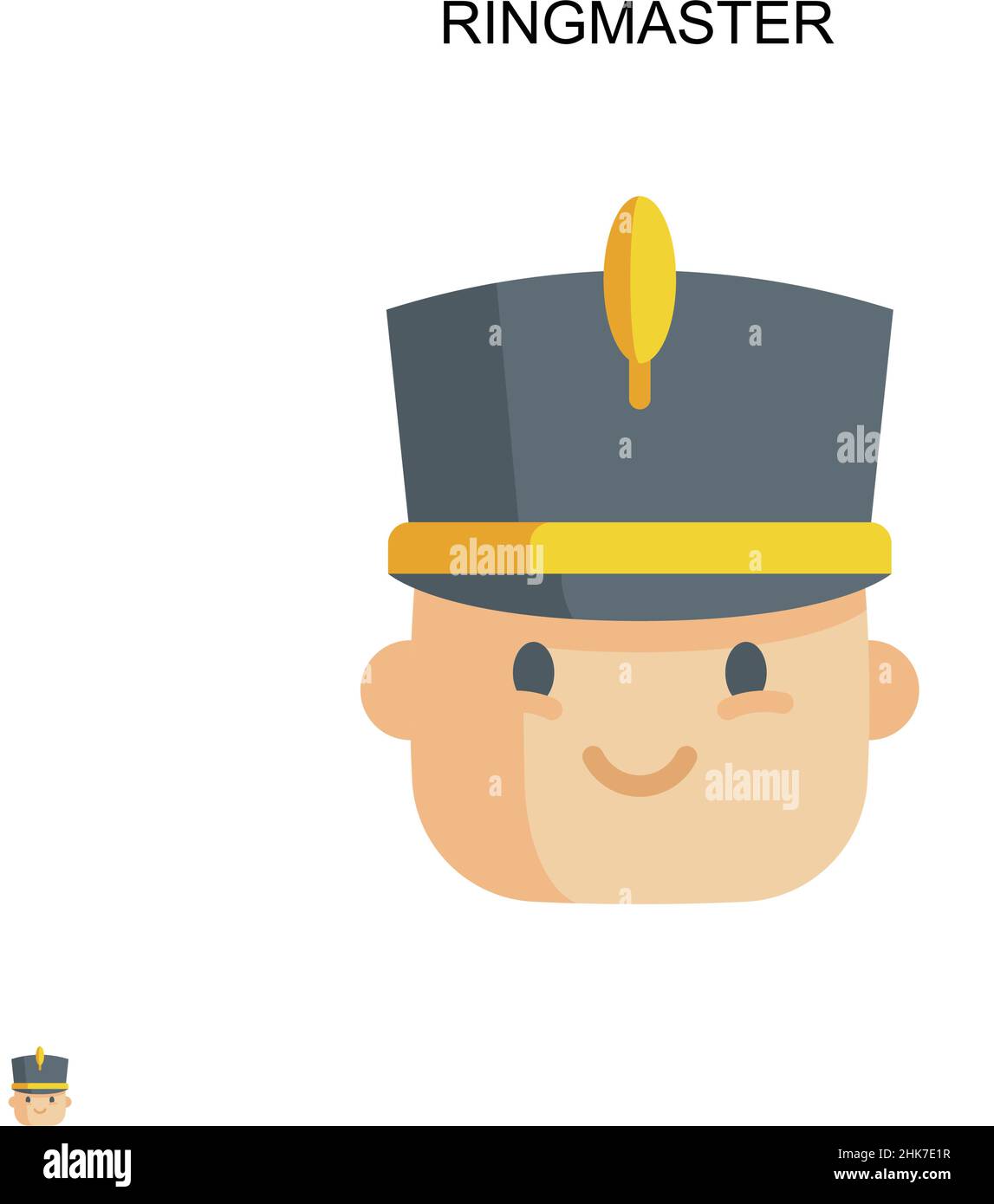 Ringmaster Simple vector icon. Illustration symbol design template for ...