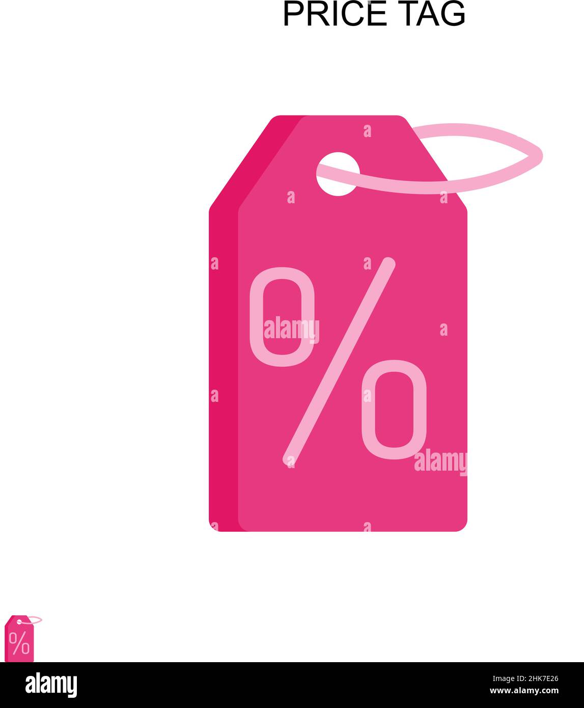 Price tag Simple vector icon. Illustration symbol design template for ...