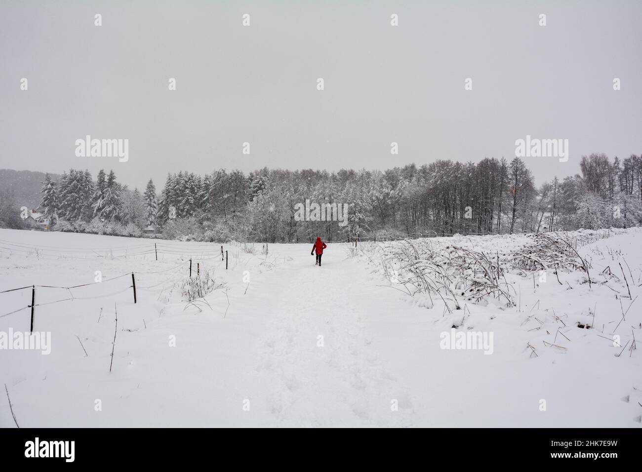 Person walking in deep snow hi-res stock photography and images - Alamy