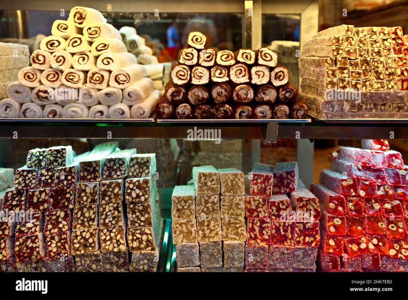 Egyptian bazaar with sweets, Istanbul, Turkey Stock Photo - Alamy