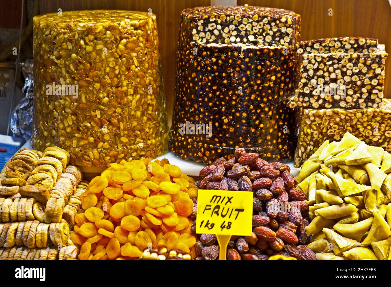 Egyptian bazaar with sweets, Istanbul, Turkey Stock Photo - Alamy