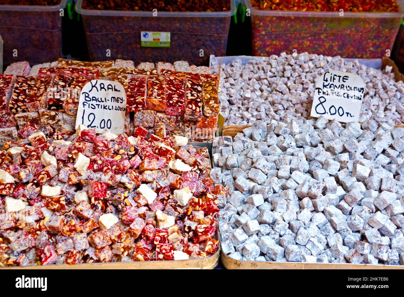 Egyptian bazaar with sweets, Istanbul, Turkey Stock Photo - Alamy