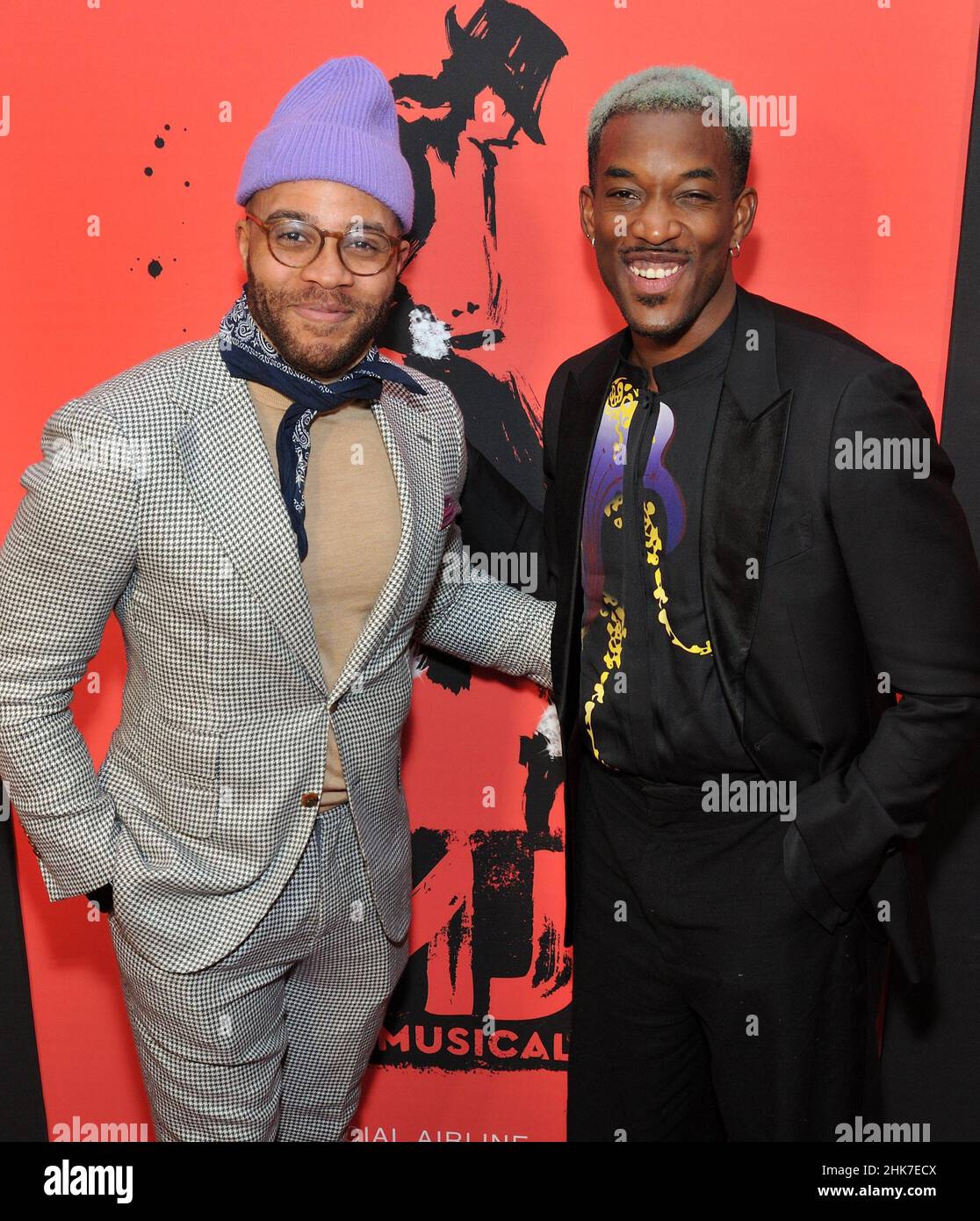 Britton Smith (R) and guest attend the opening of "MJ" The Michael ...