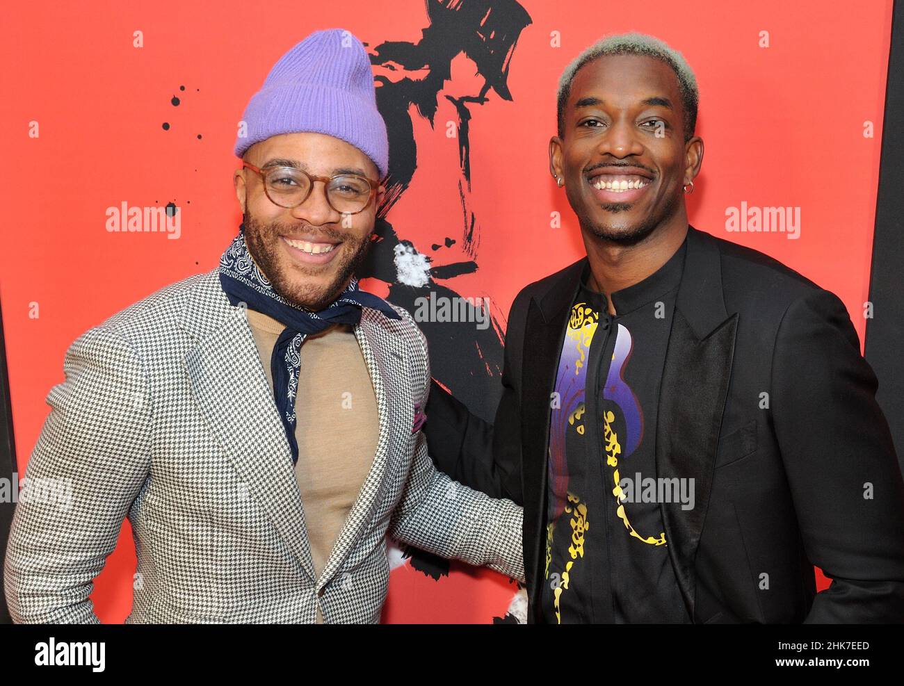 Britton Smith (R) and guest attend the opening of "MJ" The Michael ...