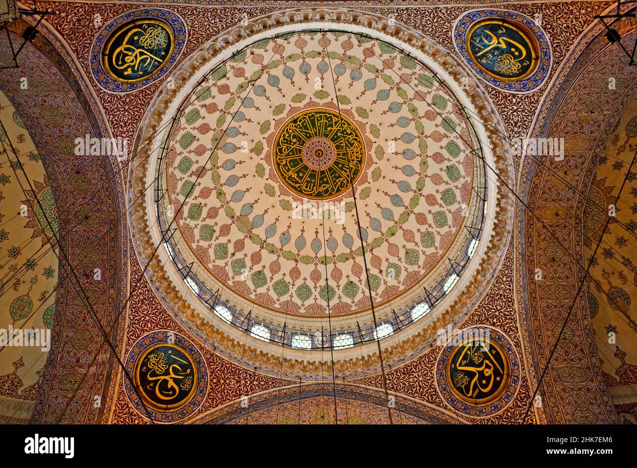 Multiple Domes of the New Mosque, Yeni Camii, Istanbul, Turkey Stock ...