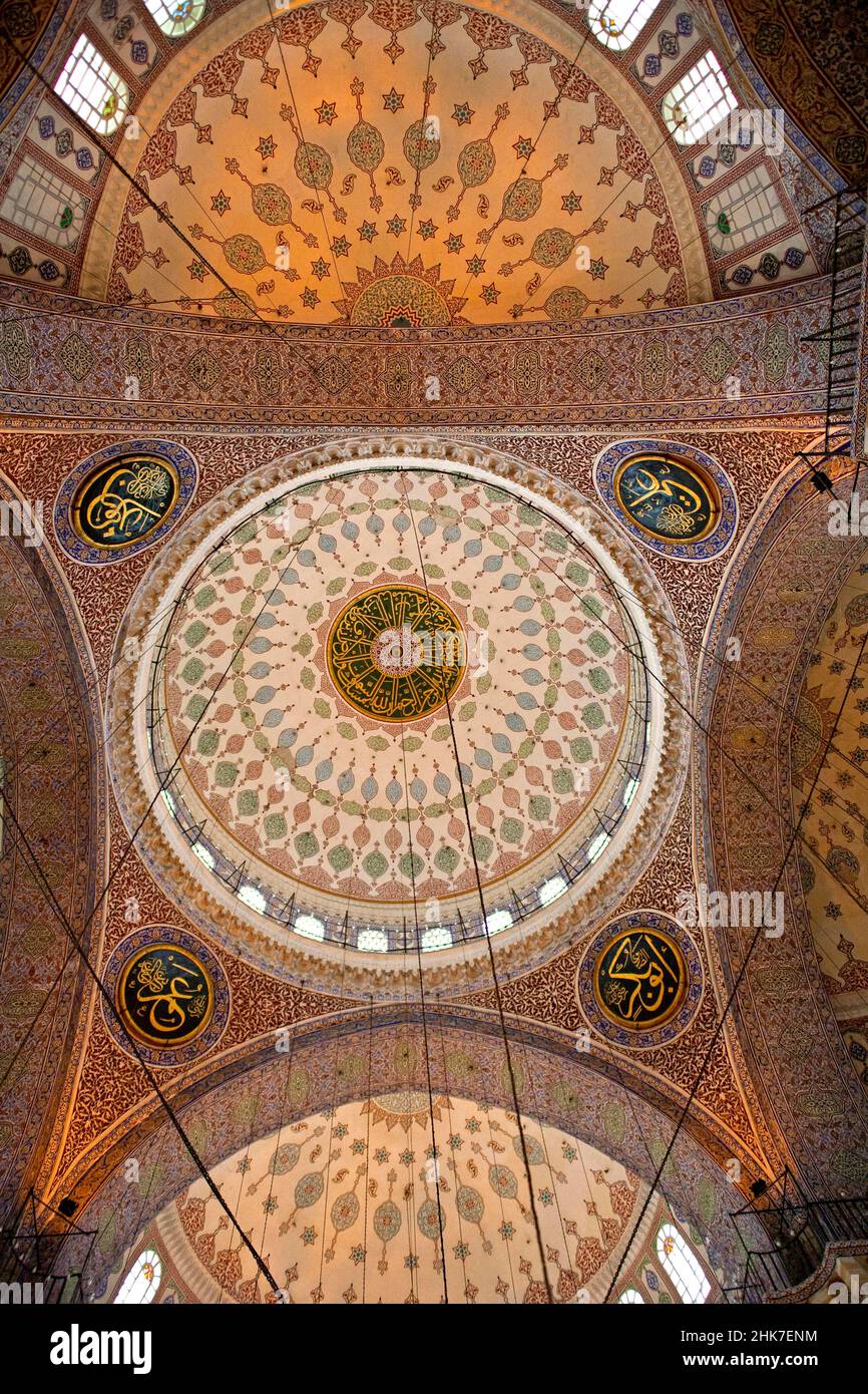 Multiple Domes of the New Mosque, Yeni Camii, Istanbul, Turkey Stock ...