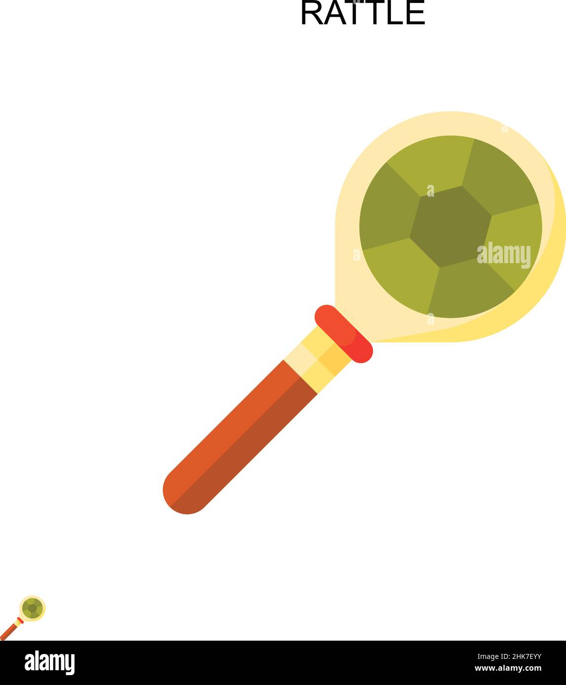 Rattle Simple vector icon. Illustration symbol design template for web ...