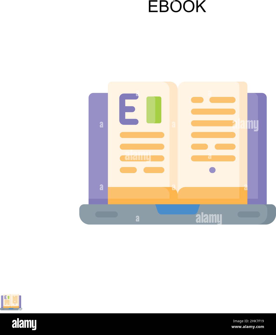 Ebook Simple vector icon. Illustration symbol design template for web ...