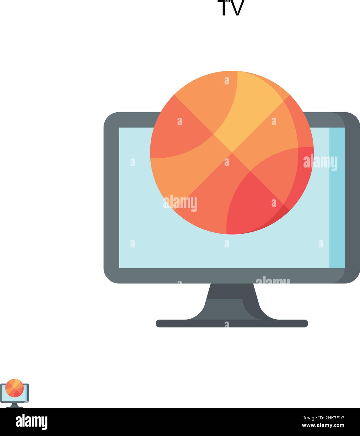 Tv Simple vector icon. Illustration symbol design template for web ...